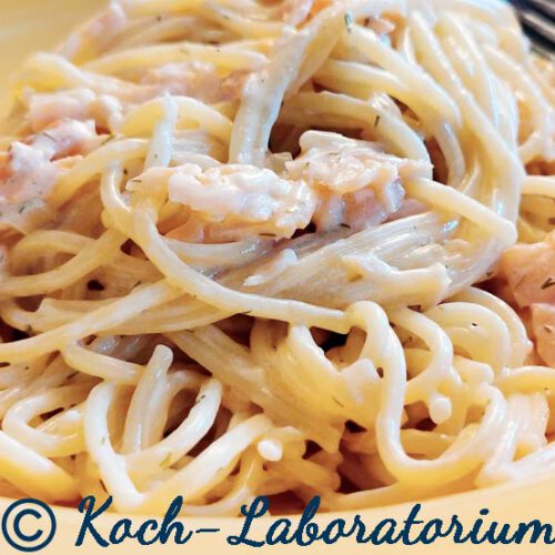 Spaghetti mit Lachs-Sahne – Kochlaboratorium