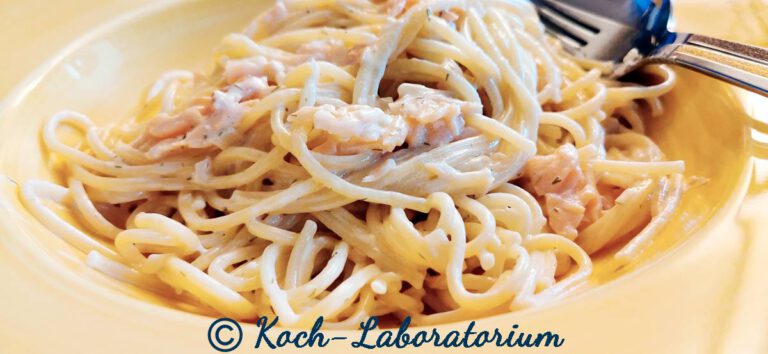 Spaghetti mit Lachs-Sahne – Kochlaboratorium
